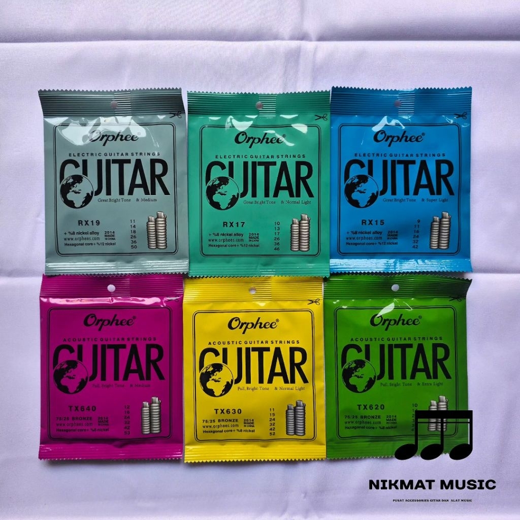 Jual senar gitar orphee akustik dan elektrik original type TX & RX ...