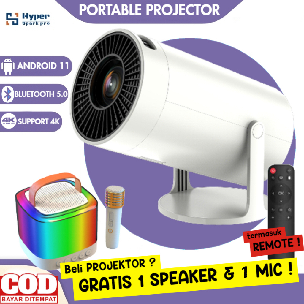 Jual [COD] (Beli 1 Dapat 2 )/SPARKLE/Smart Portable Proyektor Android ...