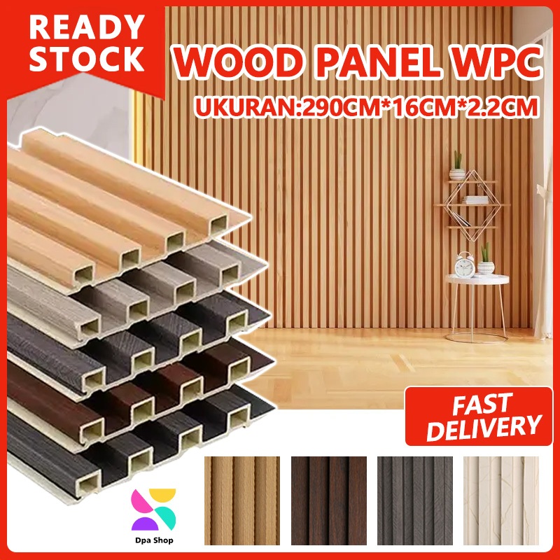 Jual Woodpanel Dinding WPC Kisi Kisi Kayu 160x22mm 2.9Meter WPC Aestetic Dinding Motif Kayu 3D ...