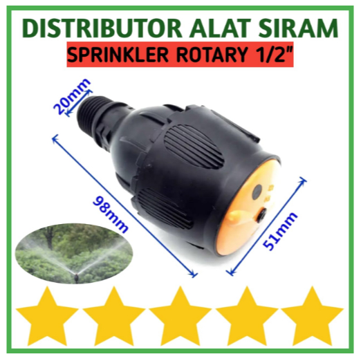 Jual SPRINKLER ROTARY ALAT SIRAM PENYIRAMAN TAMAN KEBUN DRAT LUAR SDL 1 ...