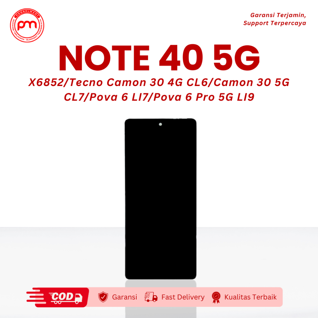Jual LCD Infinix Note 40 5G X6852 Tecno Camon 30 4G CL6 Camon 30 5G CL7 ...