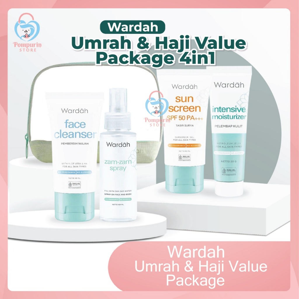 Jual Wardah Umrah & Haji Value Package 4in1 (Free Pouch + Tas Serut ...