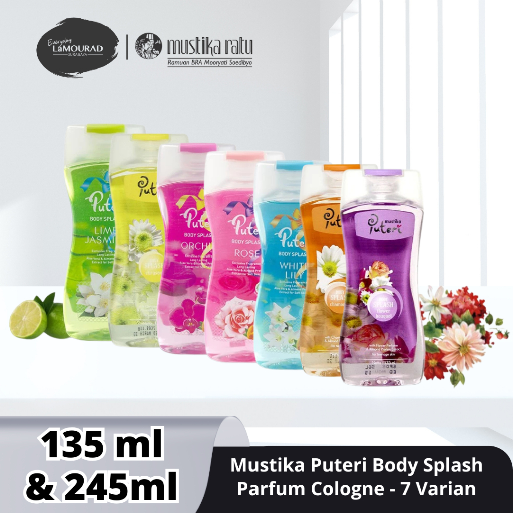 Jual Mustika Puteri Body Splash Parfum Cologne - Chamomile, White Lily ...