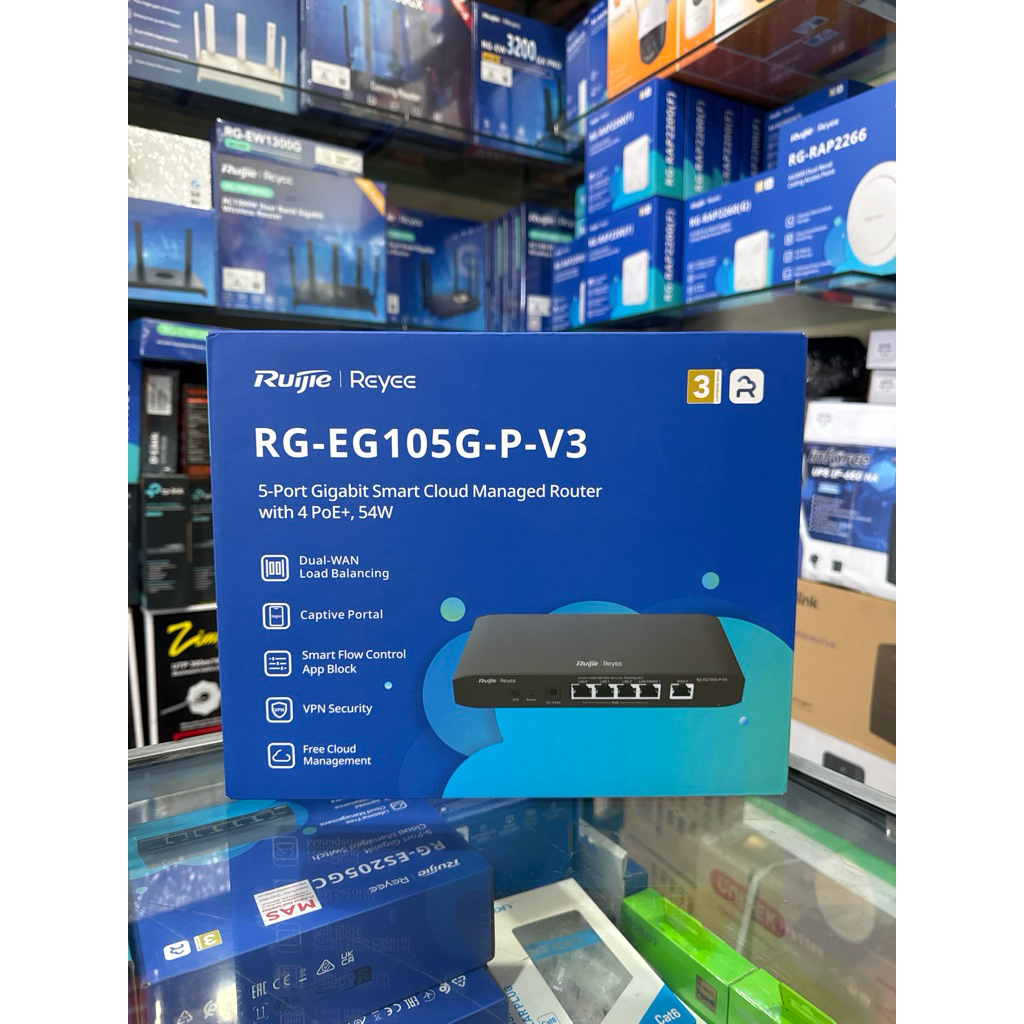 Jual Ruijie Reyee RG-EG105G-P V3 Reyee Cloud Managed router with 4 poe | Shopee Indonesia