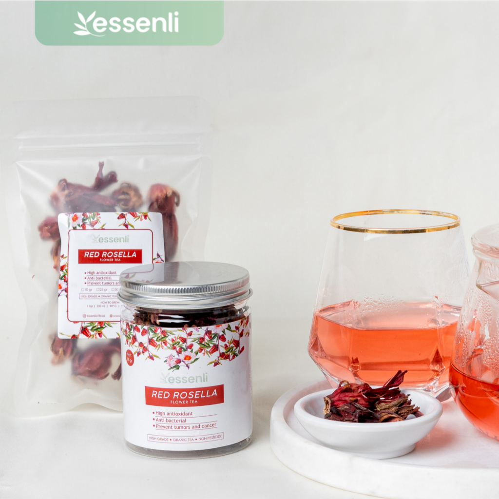 Jual ESSENLI Red Rosella Flower Tea | Shopee Indonesia