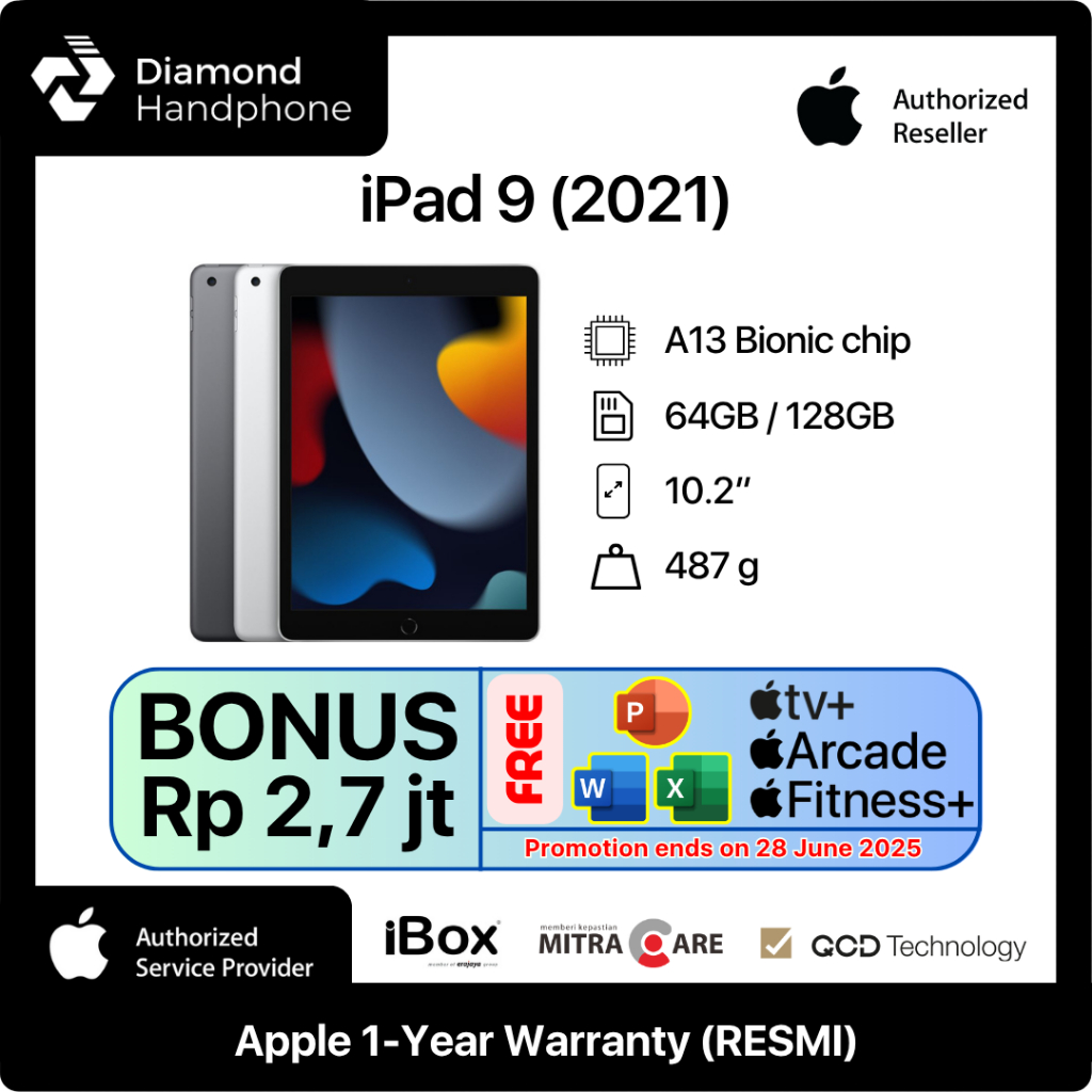 Jual Apple iPad 9 2021 10.2 inch WIFI 64GB 256GB Garansi Resmi | Shopee ...