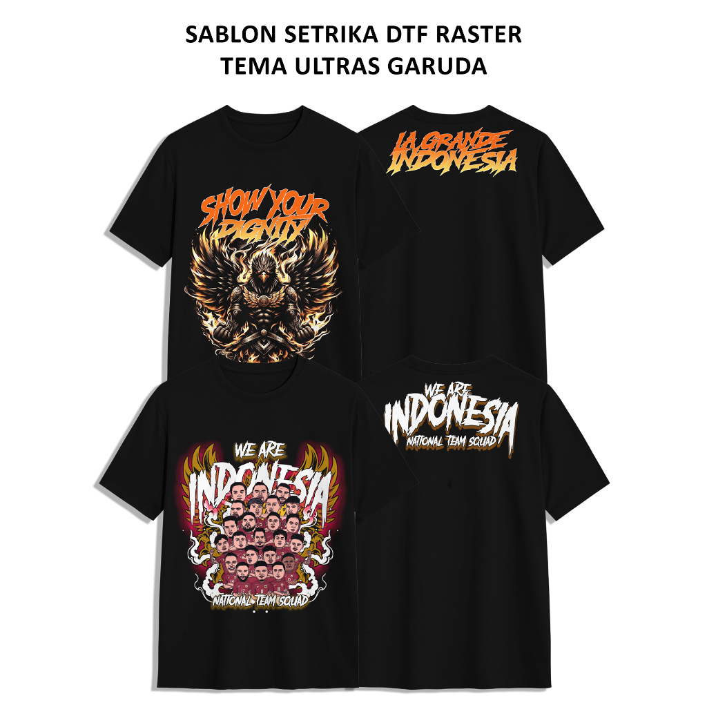 Jual Sablon Setrika Sablon DTF Raster Tema Ultras Garuda Siap Press ...