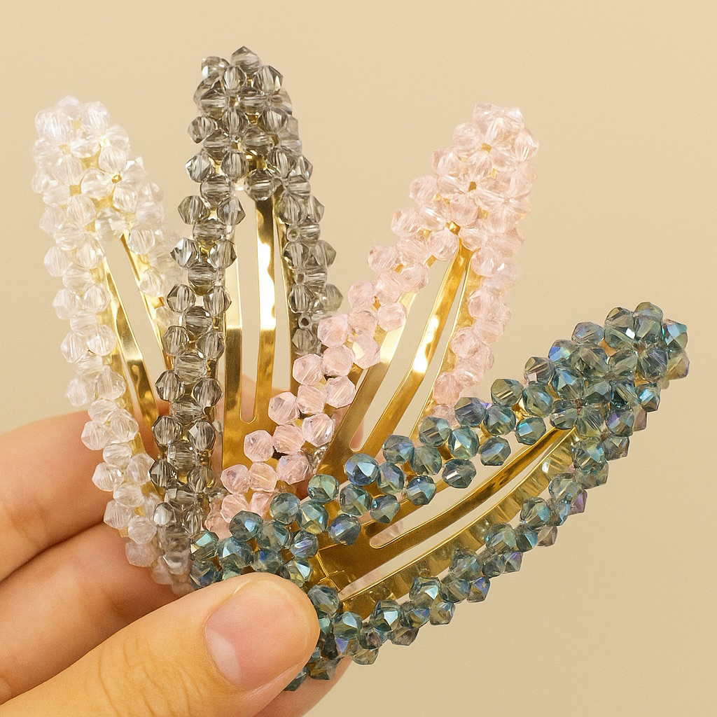 Jual W! Accessories Jepit Tiptop Emas Kristal (1pc) 61430200 | Shopee ...