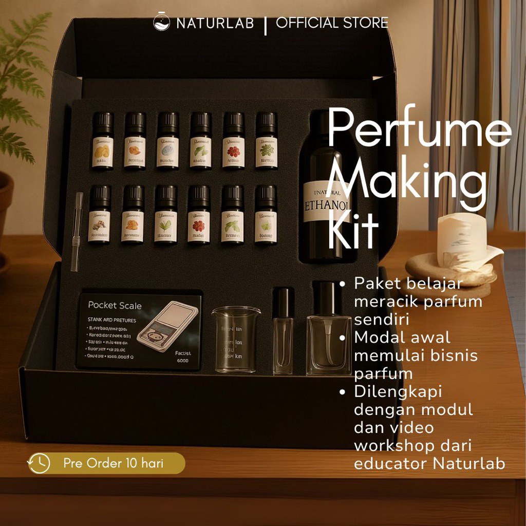 Jual PERFUME MAKING KIT NATURLAB |STARTER PACK UNTUK USAHA PARFUM | 24 ...