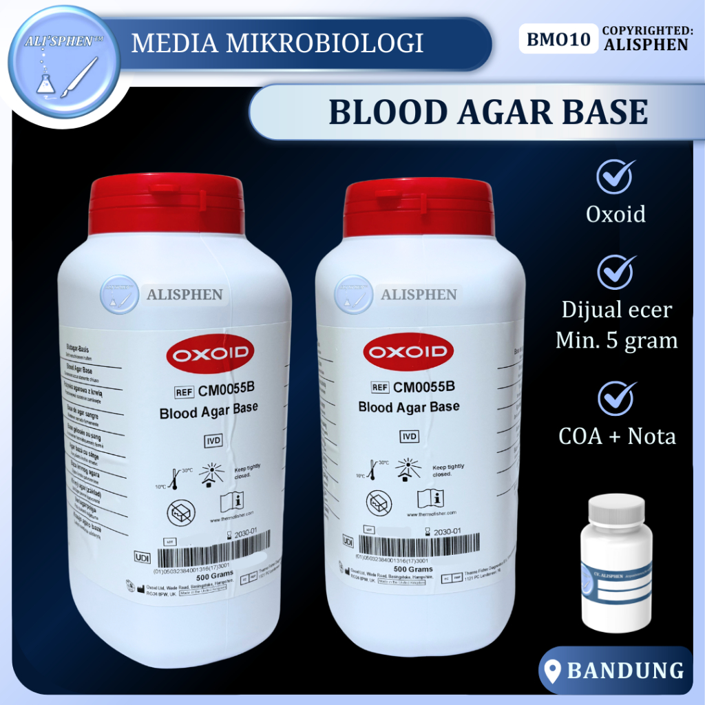 Jual [BMO10] Blood Agar Base | Media Agar Darah | OXOID | Media ...