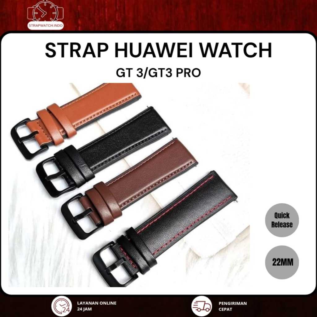 Jual STRAP TALI JAM - HUAWEI WATCH GT3 / GT 3 46MM - STYLE LEATHER ...