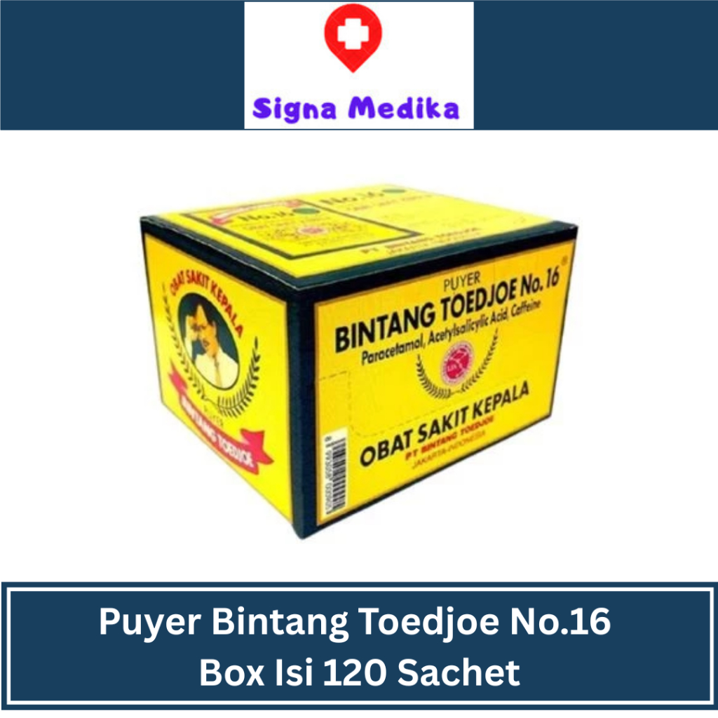 Jual Puyer Bintang Toedjoe No.16 Box Isi 120 Sachet - Obat Sakit Kepala ...