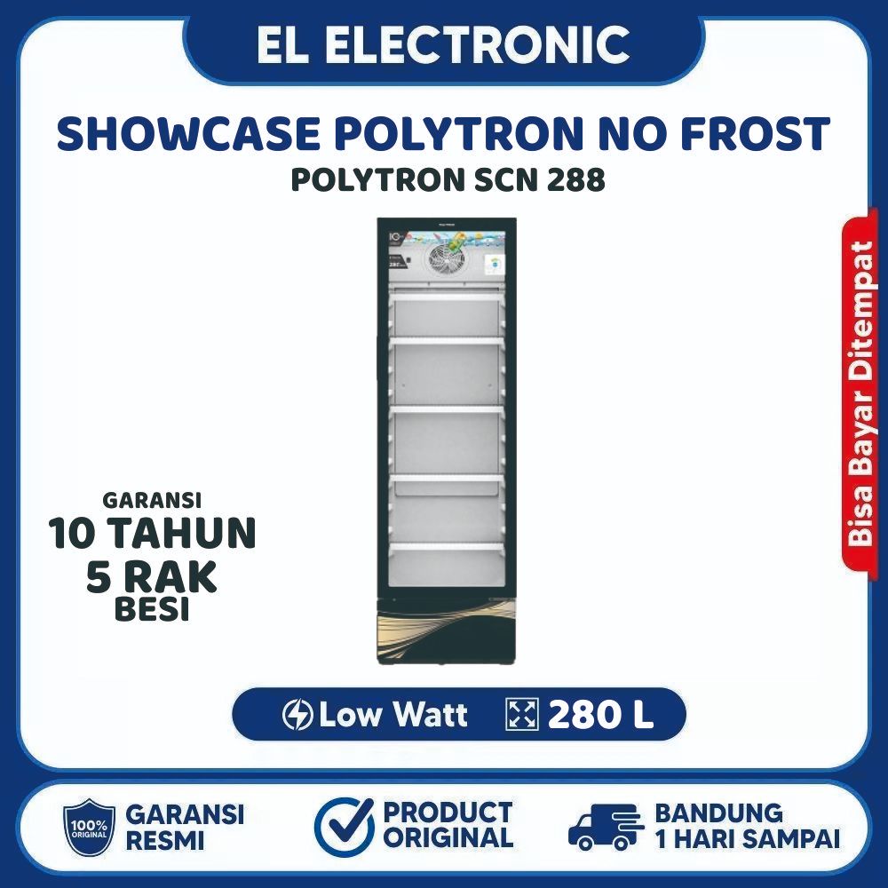 Jual SHOWCASE POLYTRON SCN-288 DIGITAL DISPLAY 5RAK NO FROST | Shopee ...