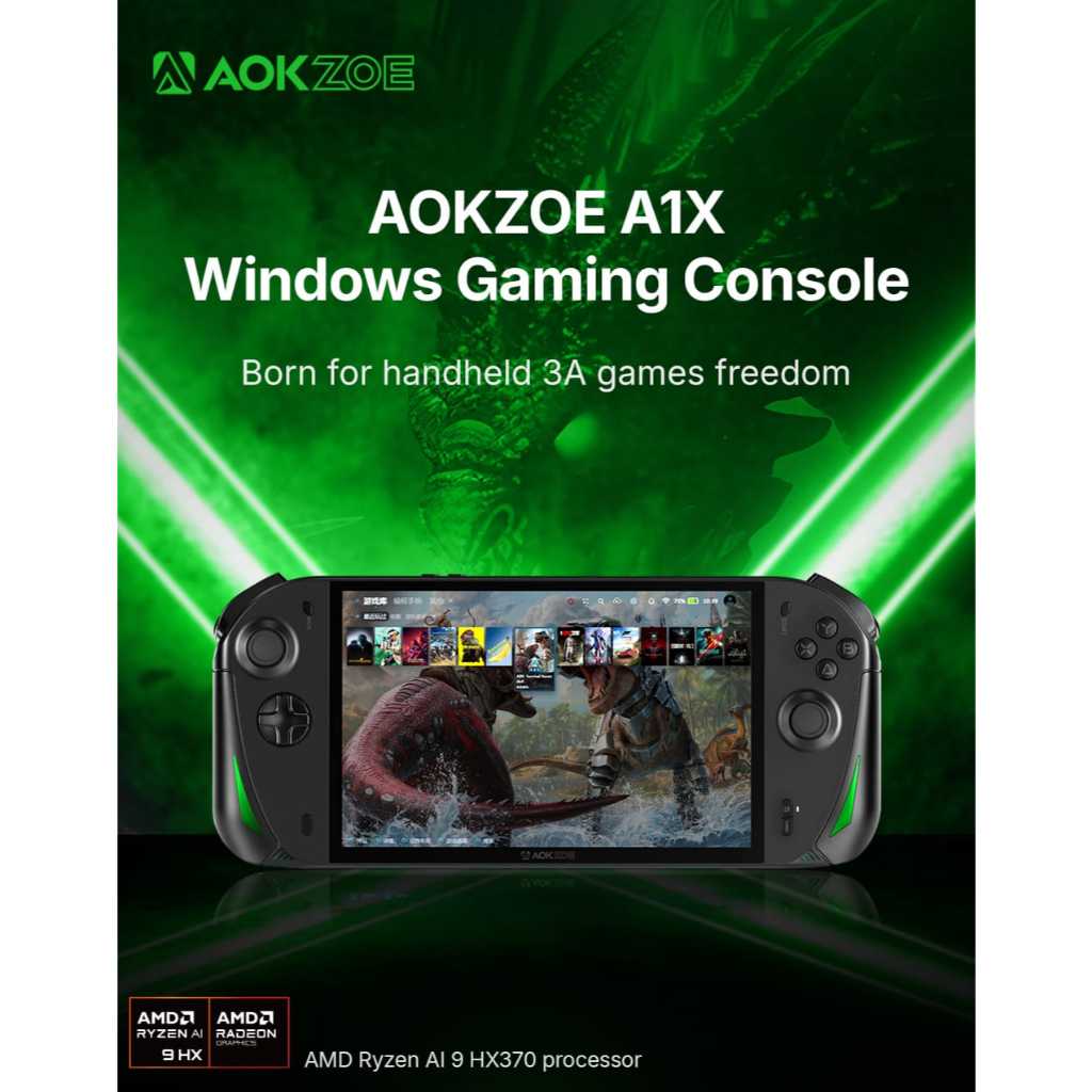 Jual Gaming Handheld Laptop Gaming AOKZOE A1X with Ryzen AI HX370 RAM ...