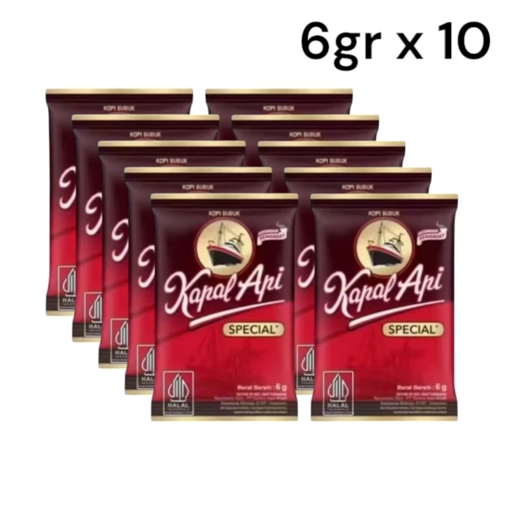 Jual Kopi Kapal Api Renceng isi 10 sachet Kopi Bubuk tanpa gula ...