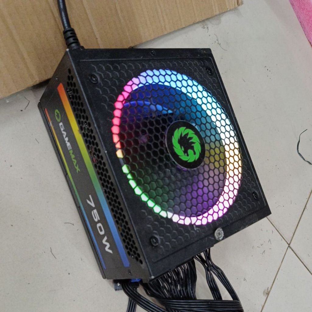 Jual power supply game max rgb 750watt 80plus gold | Shopee Indonesia