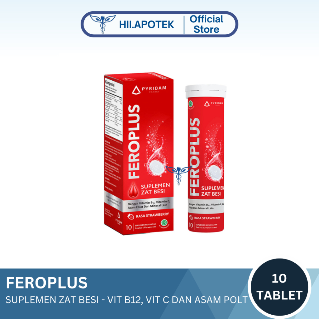 Jual feroplus 10tablet | asid folik & vitamin B12 | meningkatkan ...