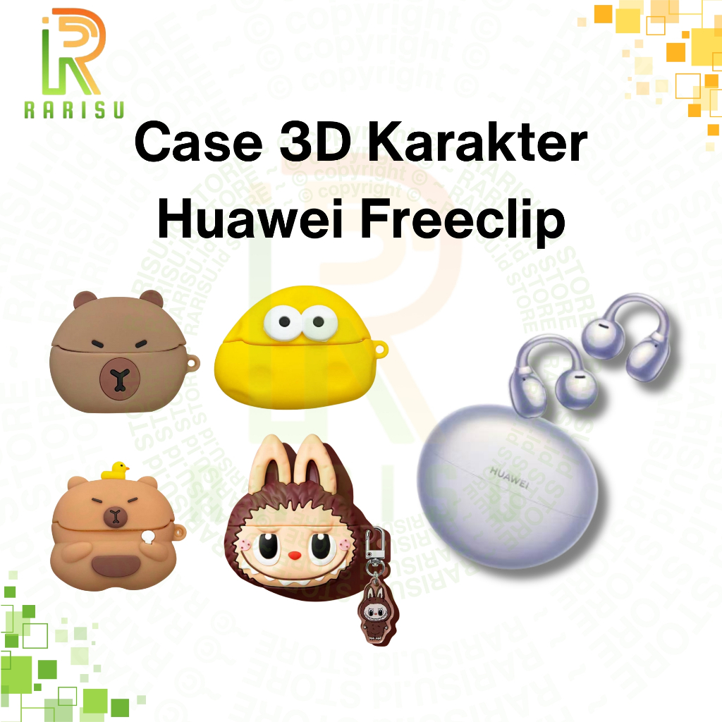 Jual Case Huawei Freeclip 3D Kartun Lucu Casing Earphone TWS Pelindung ...