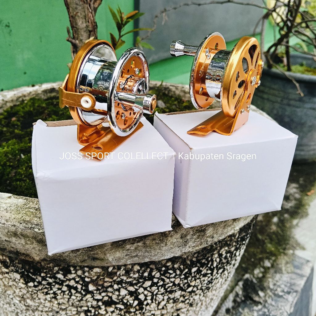 Jual Reel tokos metal gold / reel mini cocok untuk joran & tegek ...