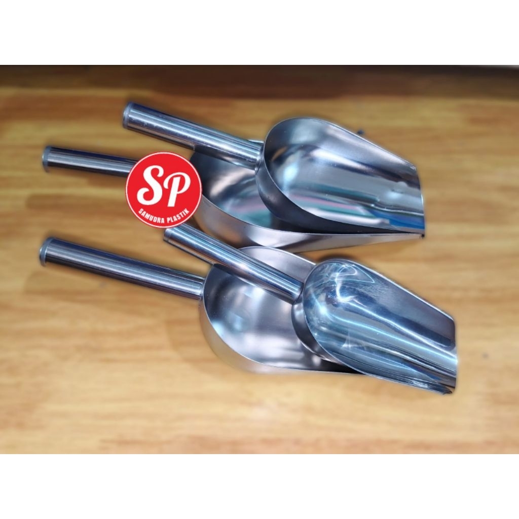 Jual SEKOP ES BATU STAINLESS TEBAL / SKOP SERBAGUNA BERBAGAI UKURAN ...