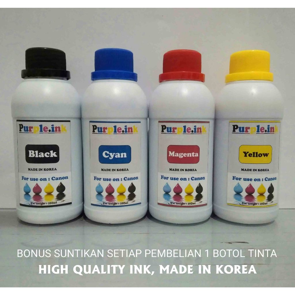 Jual Tinta Compatible Canon Gi-790 Purple ink - isi 250ml | Shopee ...