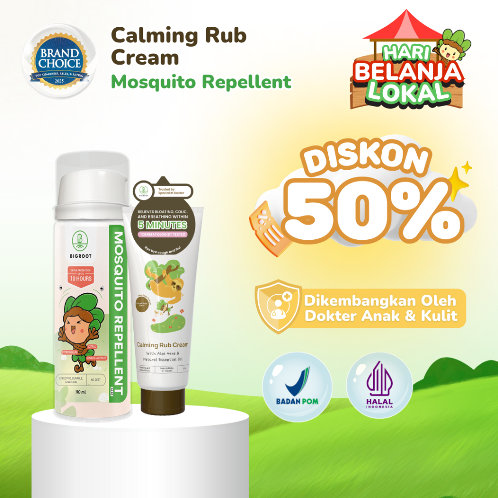 Jual Paket Bundling Mosquito Repellent 110ml dan Calming Rub Cream 30ml ...