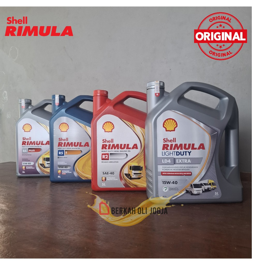 Jual Oli Mesin Mobil Shell RIMULA All Varian Original Bergaransi 5L ...