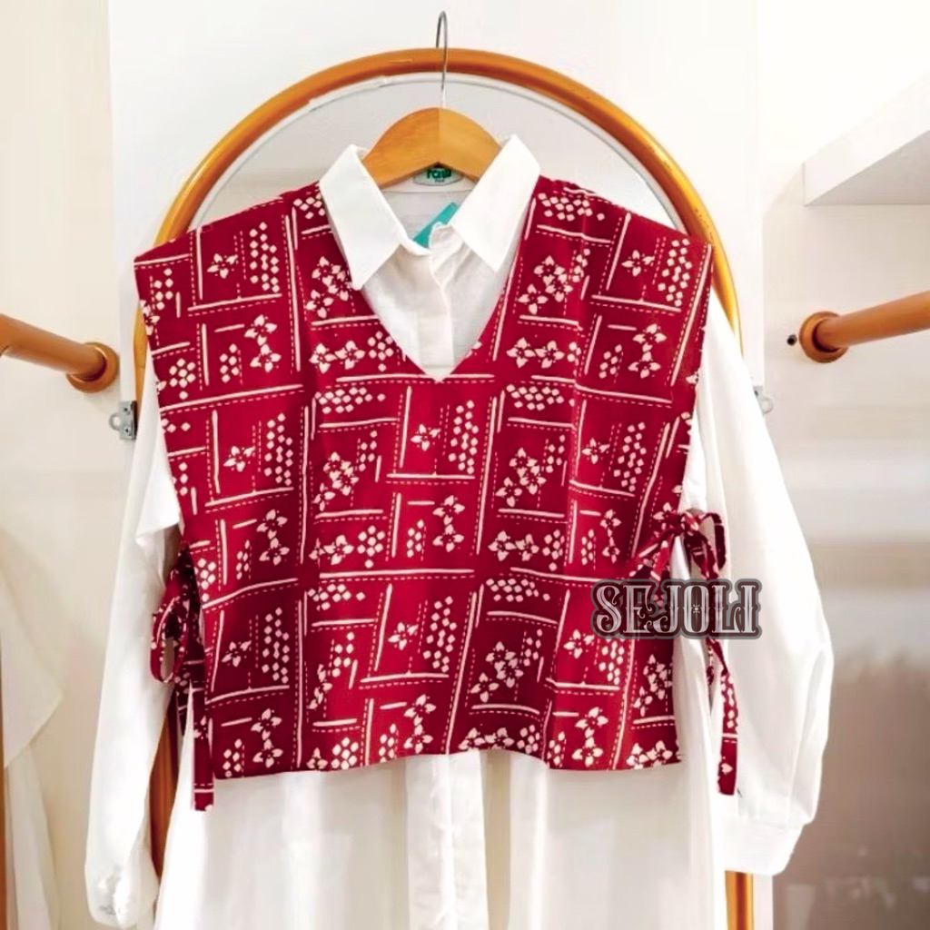Jual VEST BATIK PREMIUM ROMPI BATIK MERAH PUTIH OUTFIT KEMERDEKAAN ...