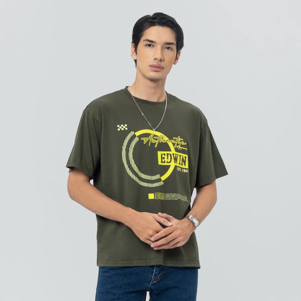 Jual EDWIN JEANS - CIRCLE GREEN TShirt Casual Baju Kaos Pria Lengan ...