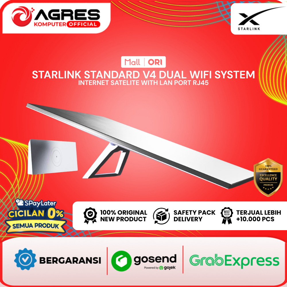 Jual STARLINK STANDARD V4 DUAL WIFI SYSTEM W/ 2 LAN PORT RJ45 | Shopee ...
