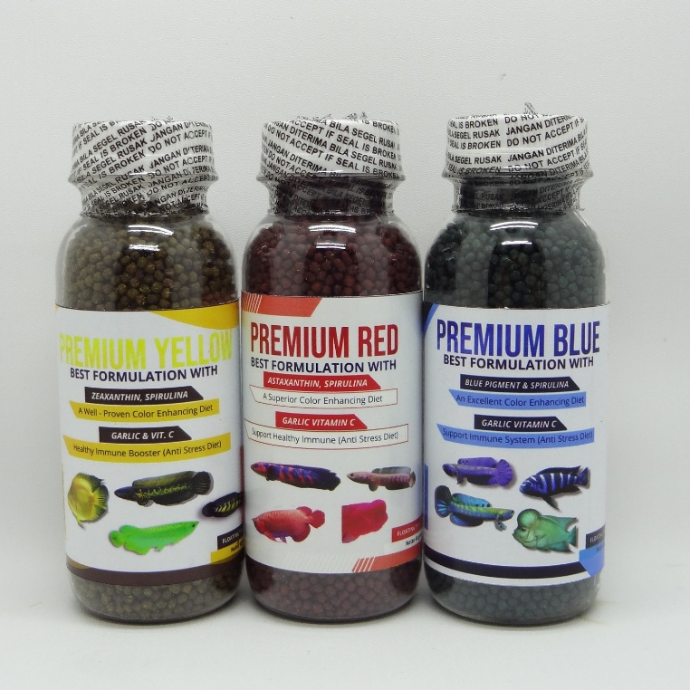 Jual Pelet PREMIUM RED BLUE YELLOW 60 gram kemasan botol untuk Chana ...