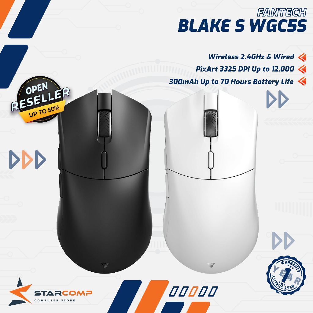 Jual Fantech WGC5S Blake Mouse Gaming Wireless DUAL MODE Rechargeable ...