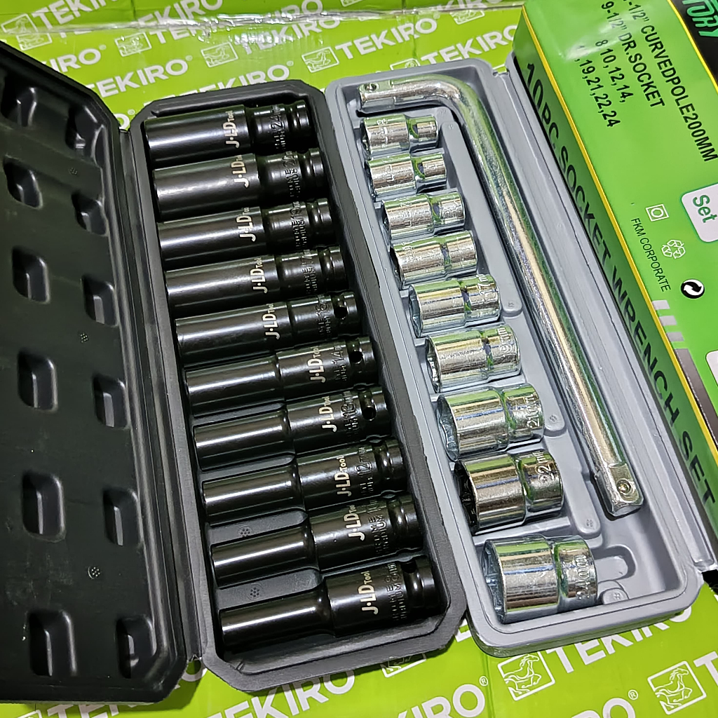 Jual JLD Kunci Sok Impcat 10 Pcs 8-24mm / Mata Shock Panjang 1/2 8-24 mm Ready Sok Tekiro ...