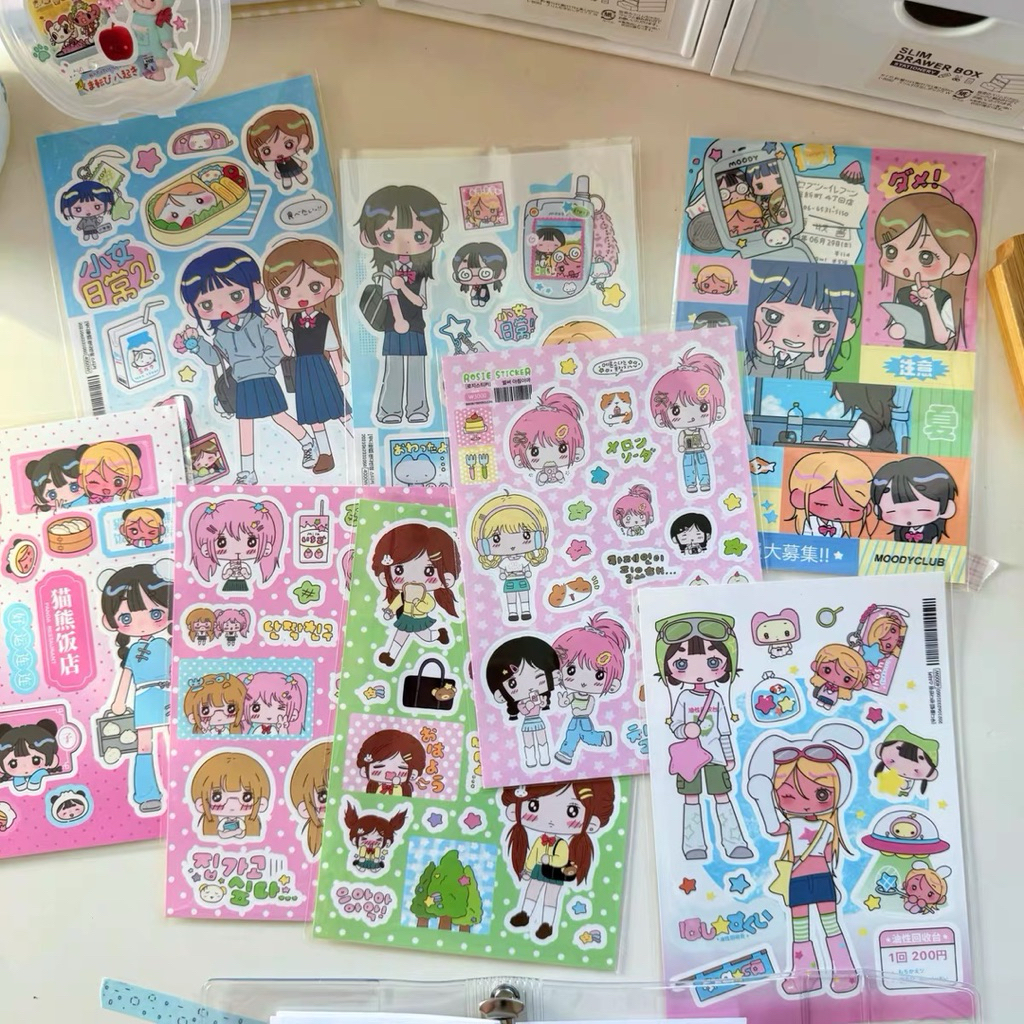 Jual sticker deco anime school girl dekorasi journal readystock B2041 ...