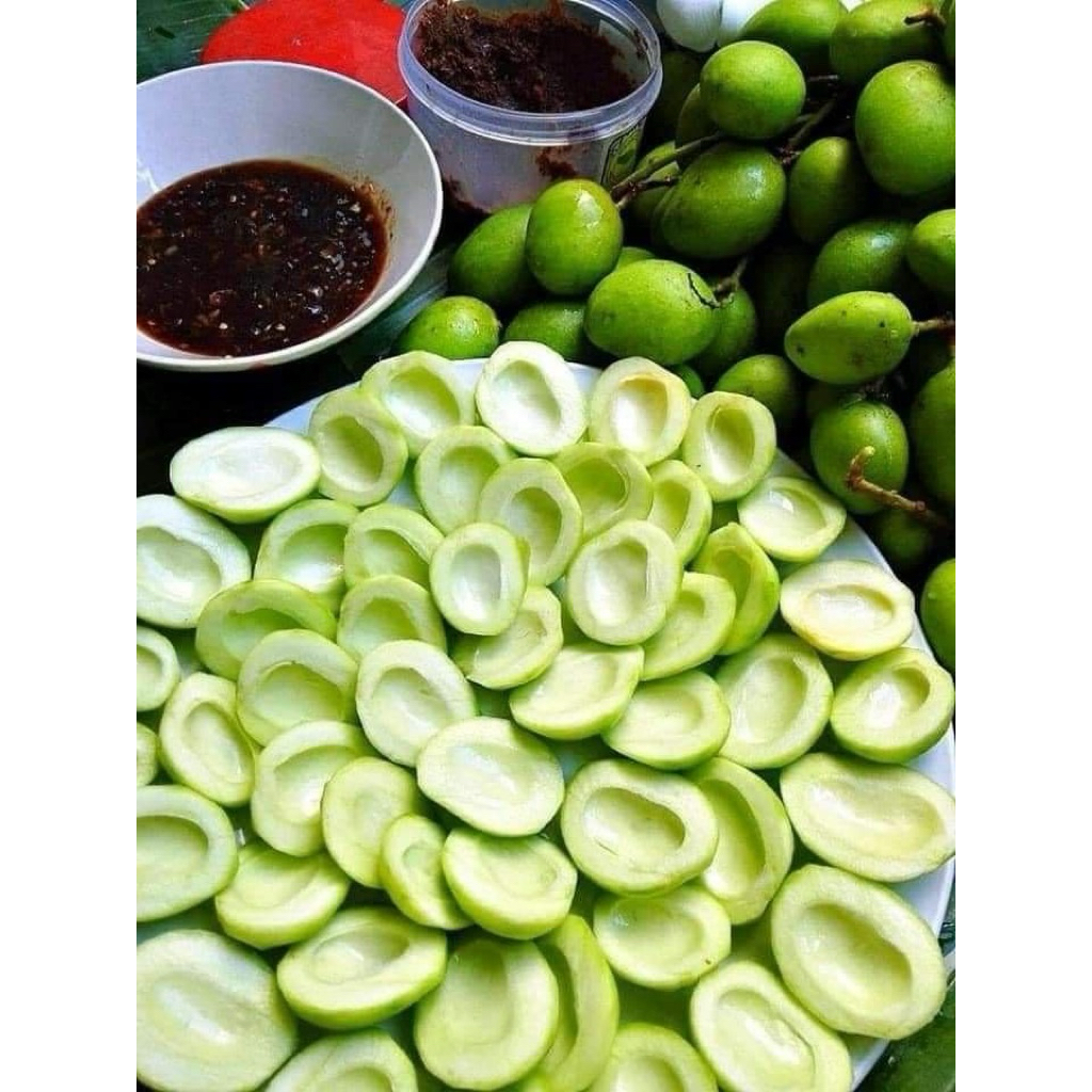 Jual Mangga Telor Telur or keong Muda Mentah 1 kg belah biji asem segar ...