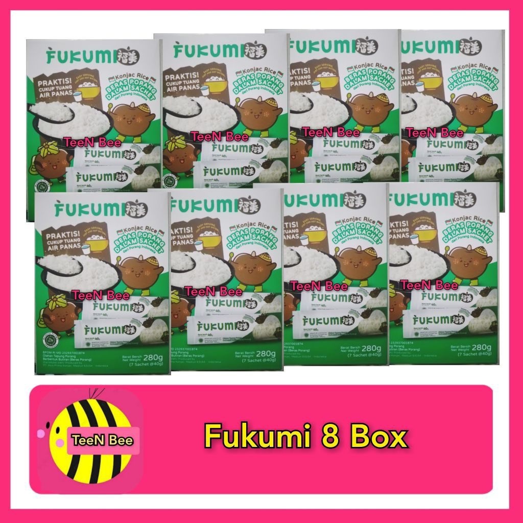 Jual Bundle 8 Box - Fukumi Beras Porang Box 7 sachet 280 gr Shirataki ...