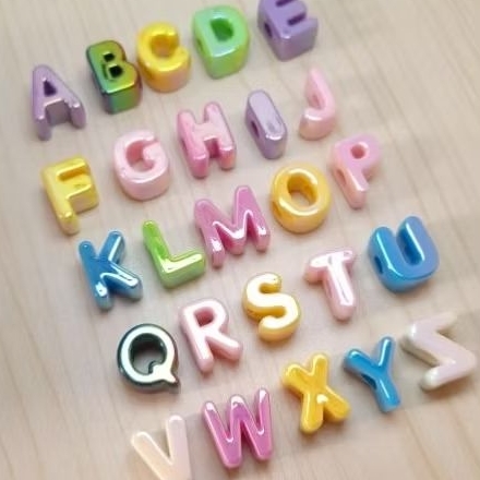 Jual Manik Luxury UV Huruf Alphabet 3D/Manik Abjad Luxury UV/Manik Mote ...