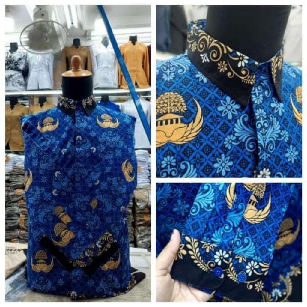 Jual Baju Batik Korpri PNS Pria Full Furing Terbaru | Shopee Indonesia