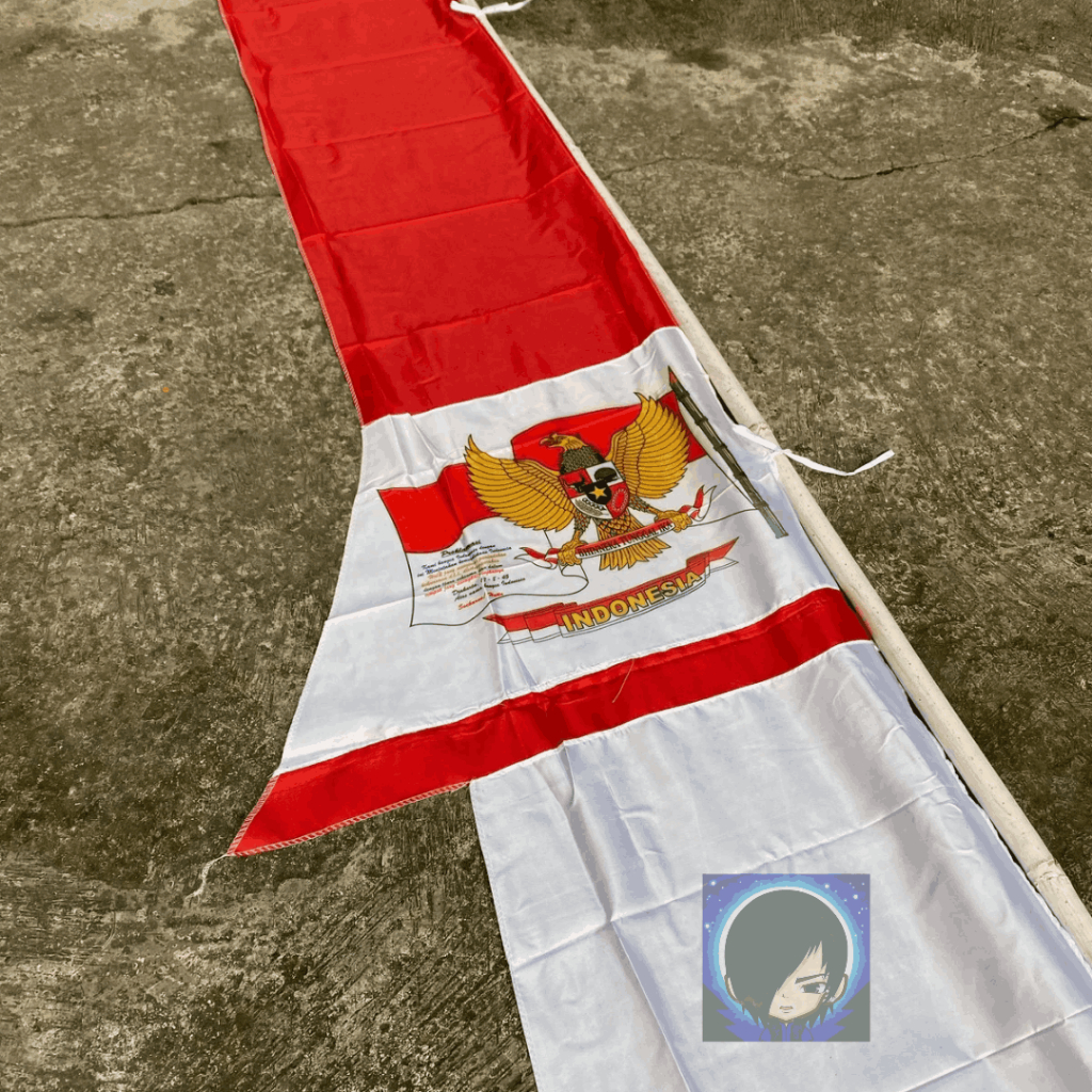 Jual Bendera umbul umbul merah putih bandir Garuda tengah 3,7meter | Shopee Indonesia