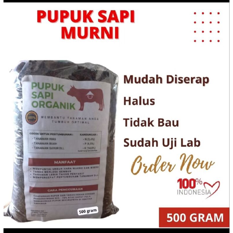 Jual Pupuk Organik KOHE SAPI Sudah Permentasi Kemasan Repack 500 gr ...