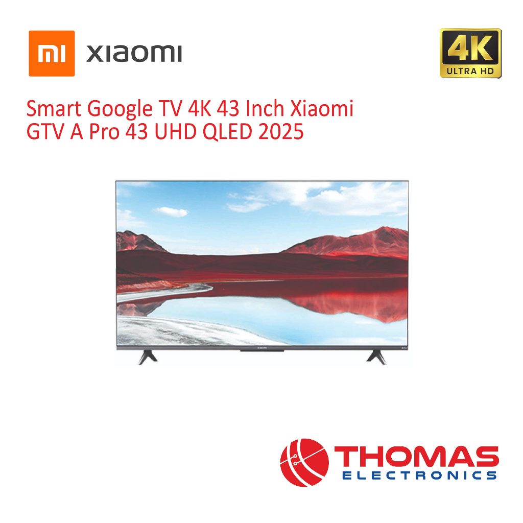 Jual Google Led TV QLED 4K UHD 43 Inch Xiaomi GTV43APRO GTV43A GTV 43 A PRO 2025 Garansi Resmi ...