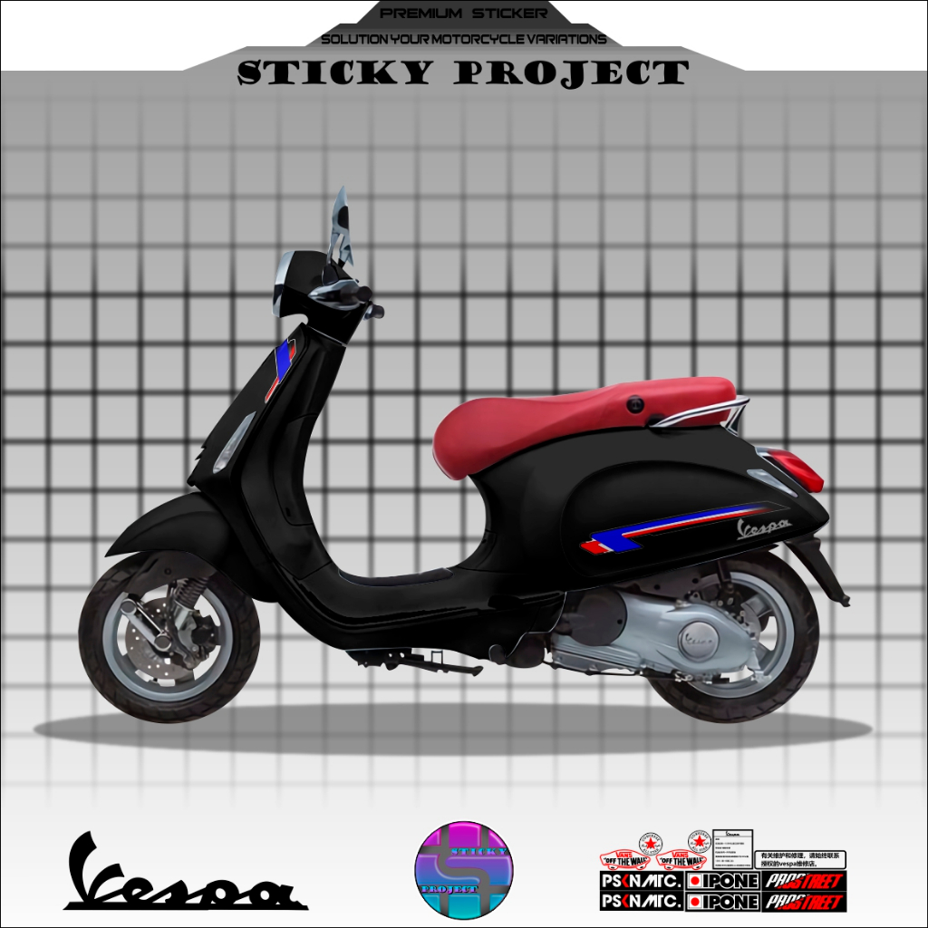 Jual STICKER VESPA ALL SERIES / STKER VARIASI VESPA SIMPEL / STRIPPING ...