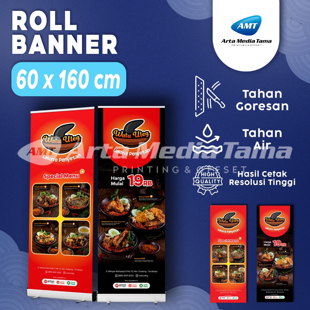 Jual CETAK ROLL BANNER ALBATROS MURAH | 160 x 60 cm | Shopee Indonesia