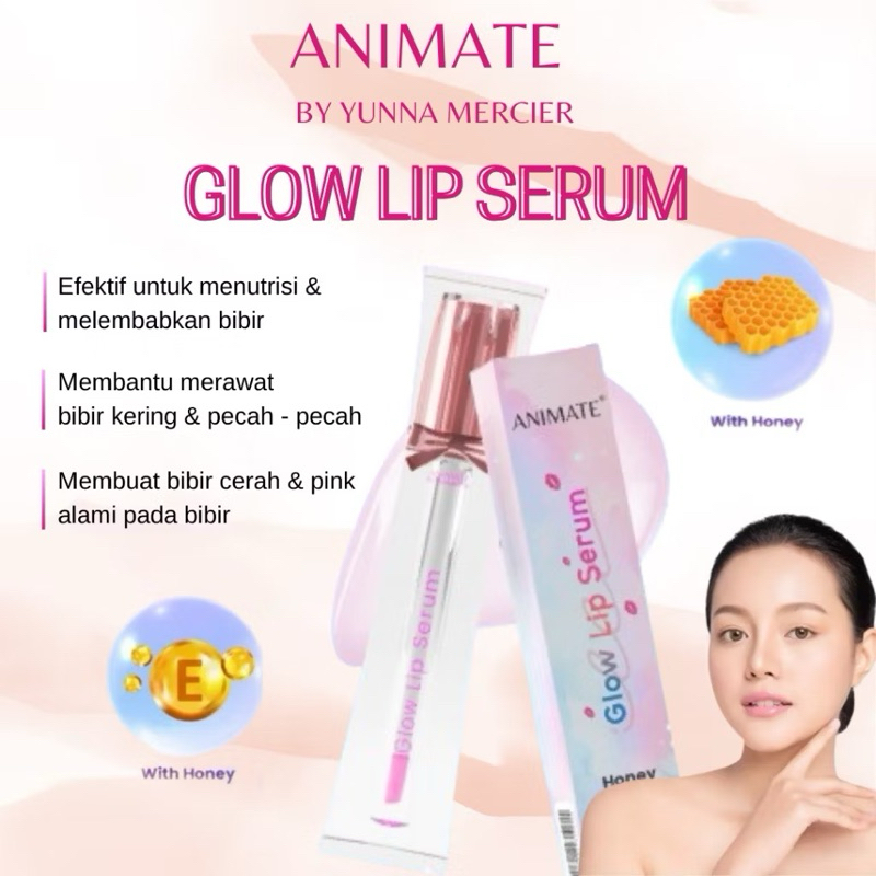 Jual ANIMATE GLOW LIP SERUM Honey VitE 4ml | Shopee Indonesia