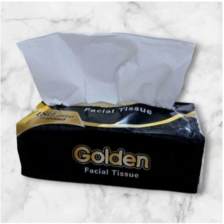 Jual [2 Pack] Tisu Murah Golden Facial Tissu Embossed 180 Helai 2ply ...