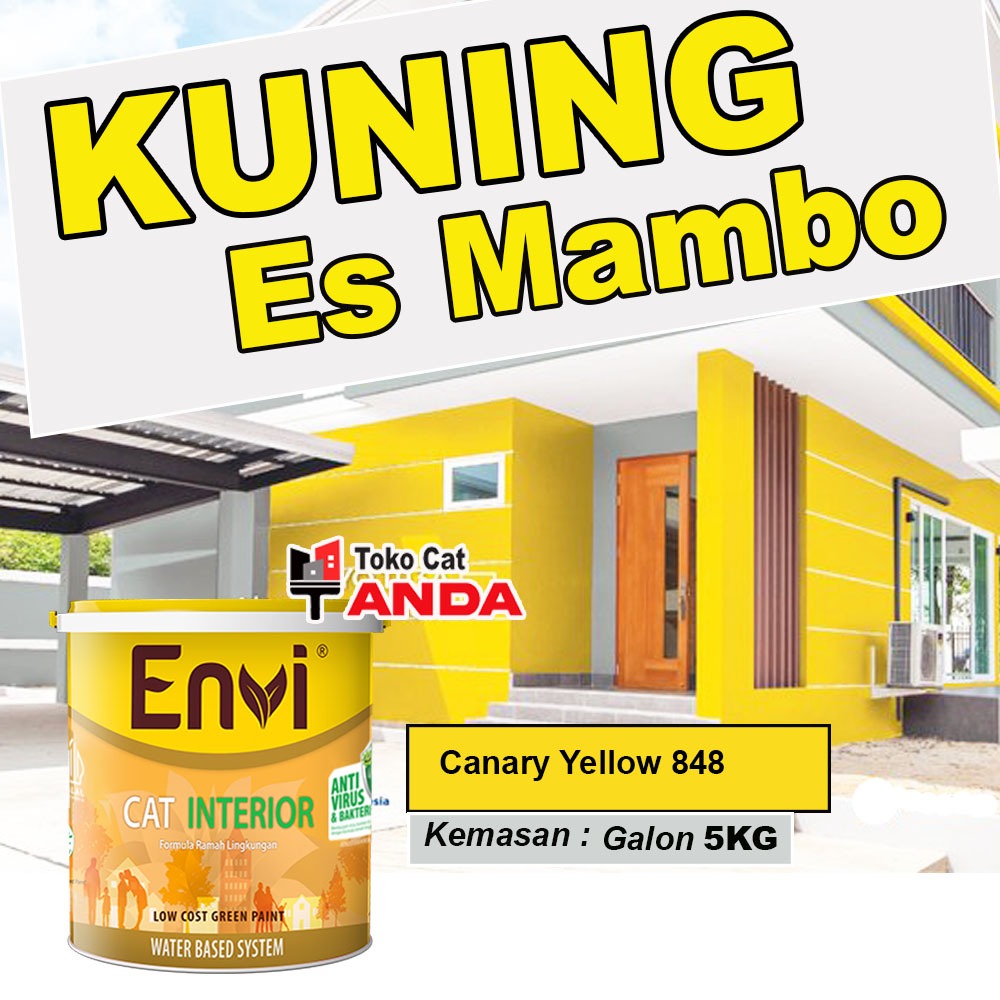 Jual Cat Tembok Kuning Es Mambo 5KG - KUNING NGEJRENG - Cat Envi ...