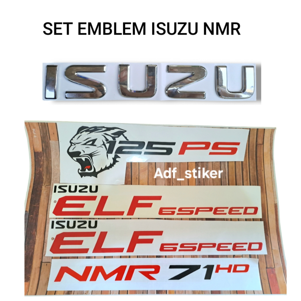Jual Stiker emblem isuzu elf Nmr 71hd macan125ps isuzu 6speed / stiker ...