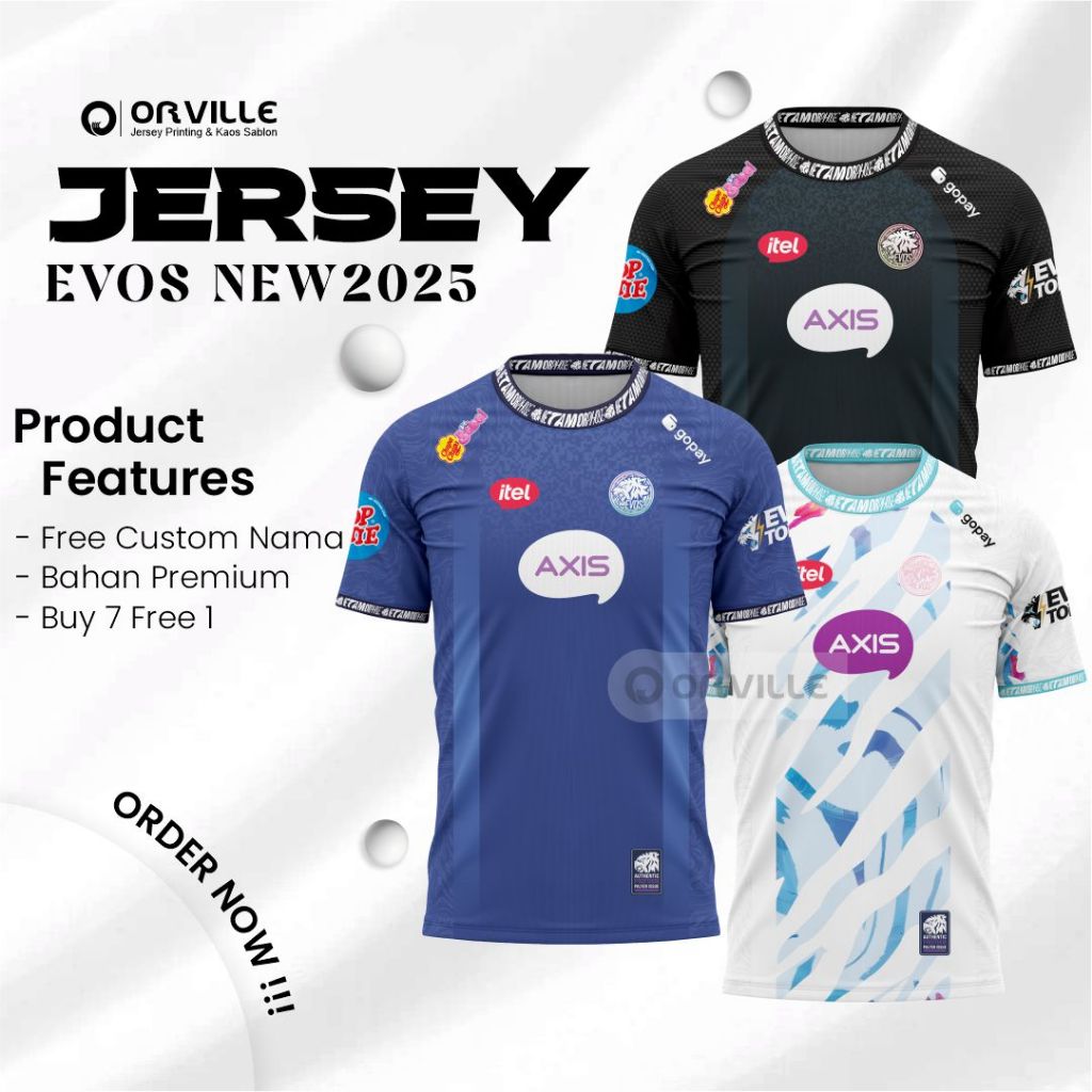 Jual JERSEY EVOS TERBARU 2025 HOME AWAY MPL S15 FREE NICKNAME | Shopee ...