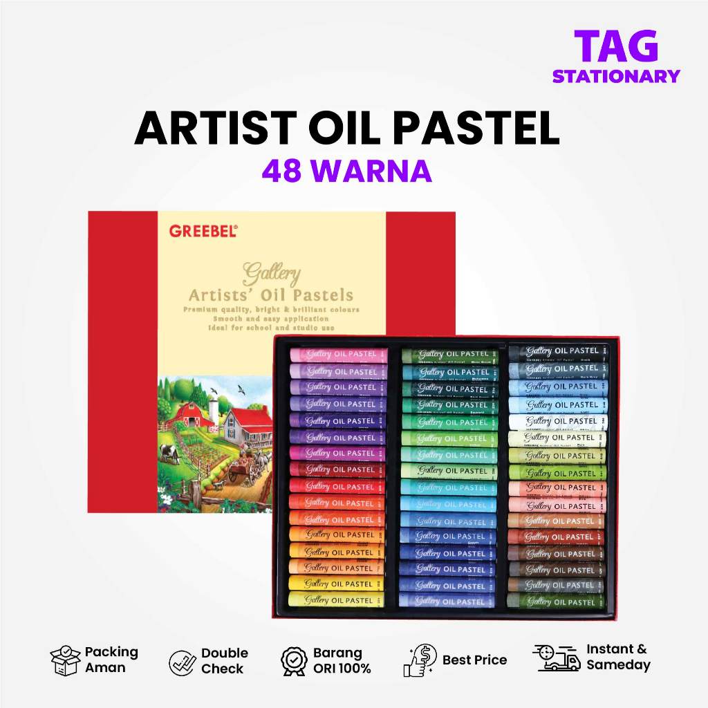 Jual GREEBEL Crayon Krayon ARTIST 48 Warna / ARTIST OIL PASTEL 48 ...