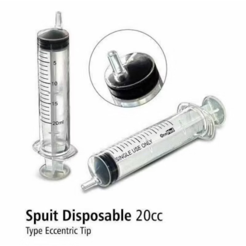 Jual Disposable Syringe Spoit Onemed 20cc Eccentric Tip | Shopee Indonesia